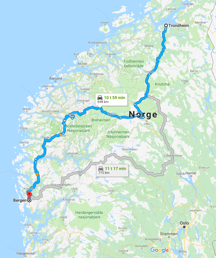 Die Fahrt von Trondheim nach Bergen - visitBergen.com