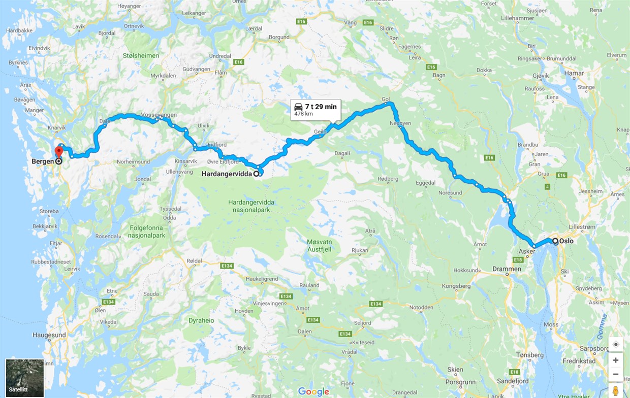 Von Oslo Nach Bergen